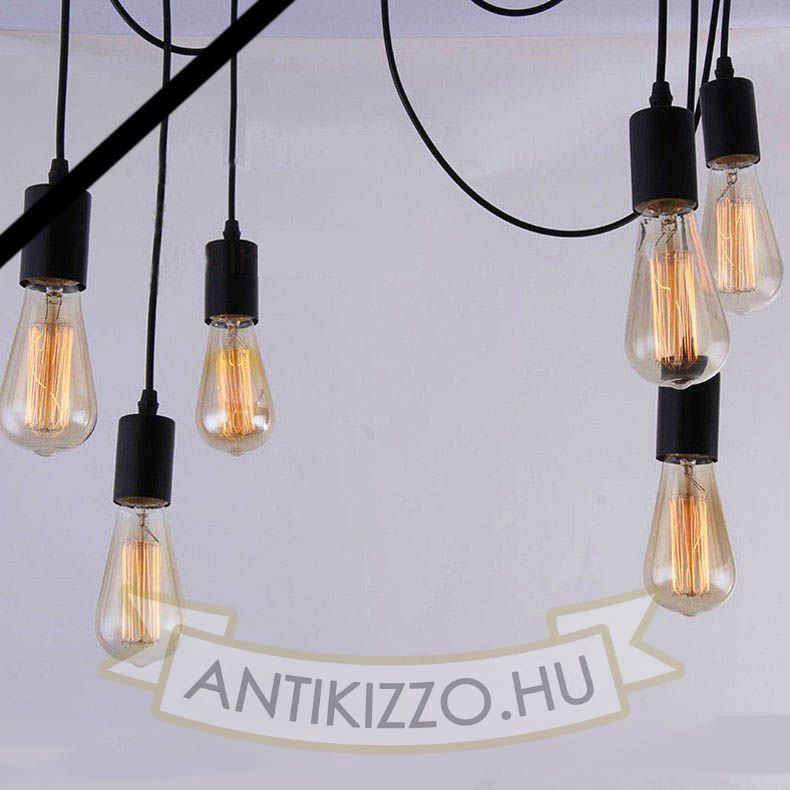 Antikizzo.hu Webáruház-Póklámpa 10 ágú, bakelit foglalattal
